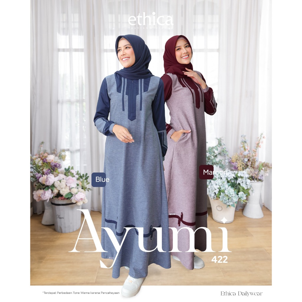 Jual Ethica Gamis Dewasa Ayumi 422 Dress Muslim Wanita | Shopee Indonesia