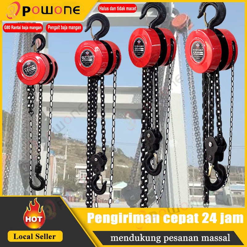 Jual CHAIN BLOCK HOIST KATROL ANGKUT BARANG 1 ton 2 tons 3meter 6meter | Shopee Indonesia