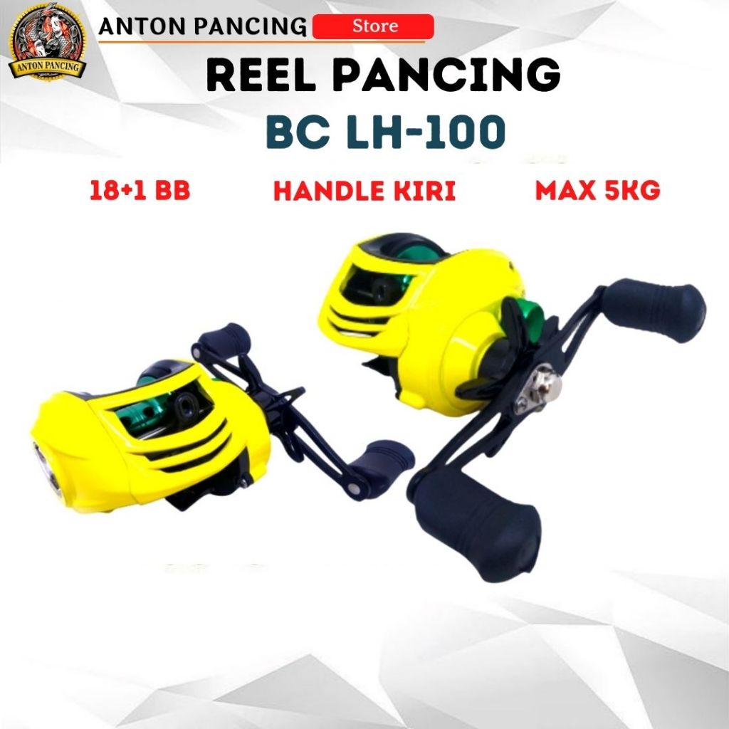 Jual Reel Pancing BC Premium LH-100 Baitcasting 18 Ball Bearing Reel ...