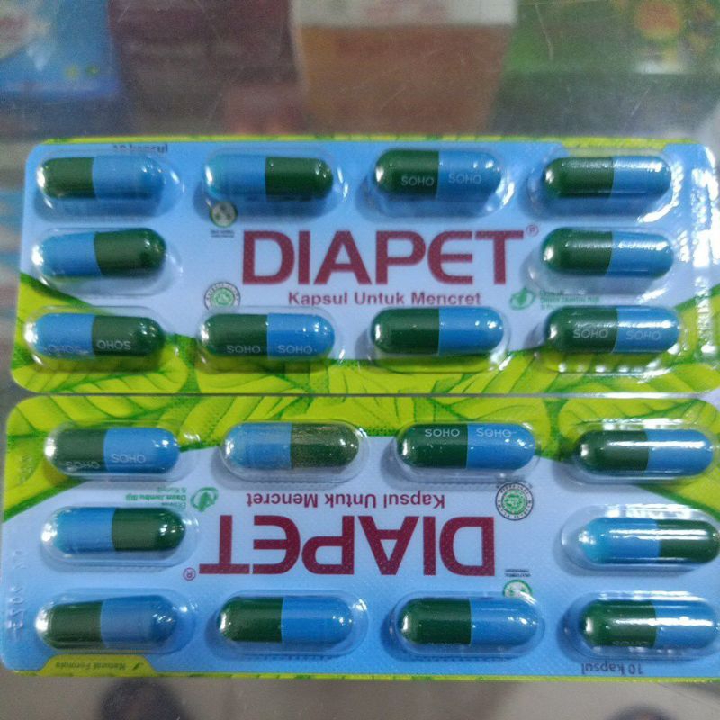 Jual DIAPET KAPSUL Obat Diare/Mencret/Mengurangi Frekuensi Buang Air Besar (1 Strip 10 Kapsul ...