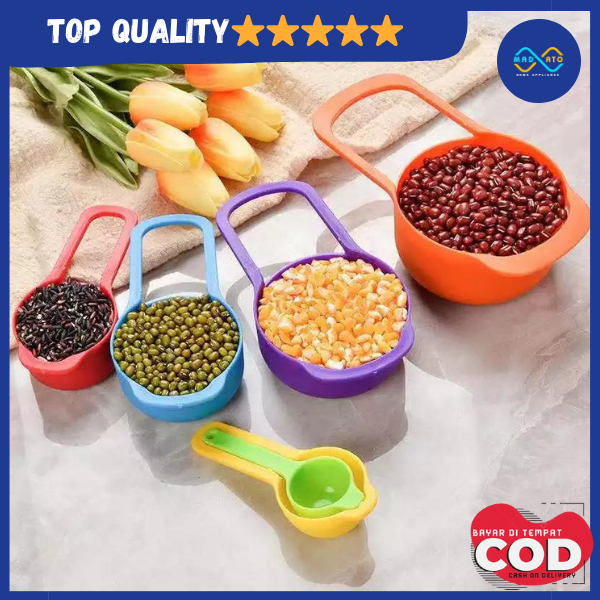 Jual Sendok Takar Set 6 in 1 Measure Ukur Air Bumbu Measuring Spoon ...