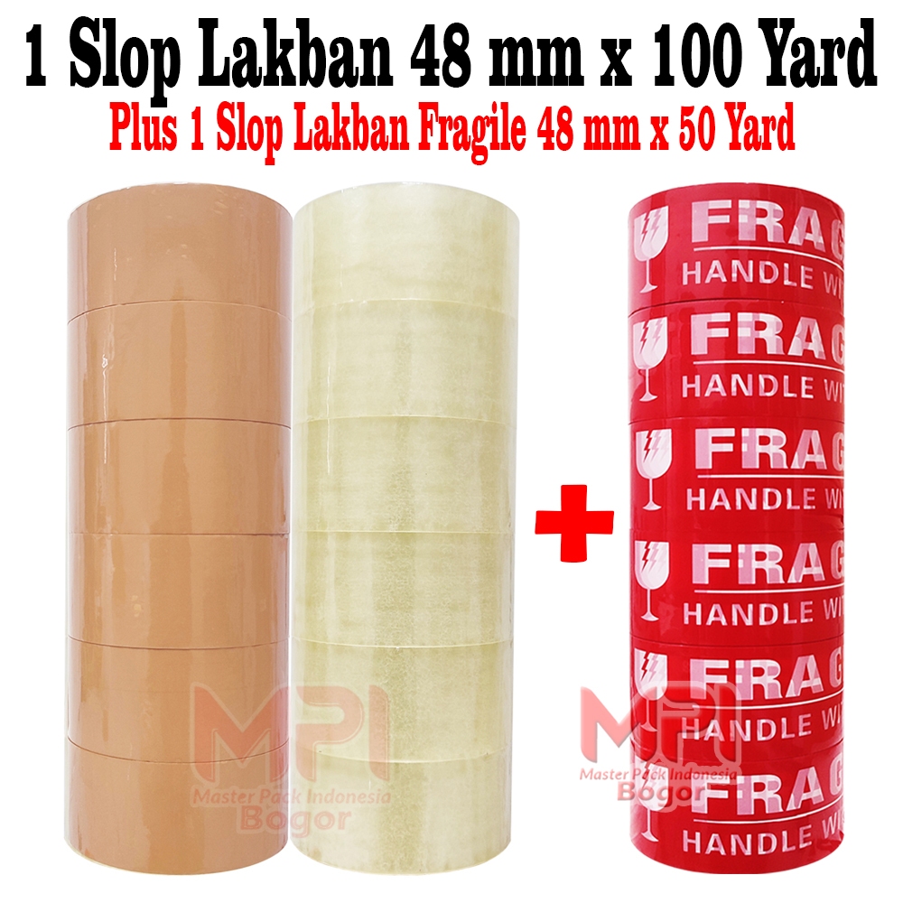 Jual PAKET HEMAT LAKBAN - 1 SLOP Lakban Bening - Lakban Coklat MPI 48 ...