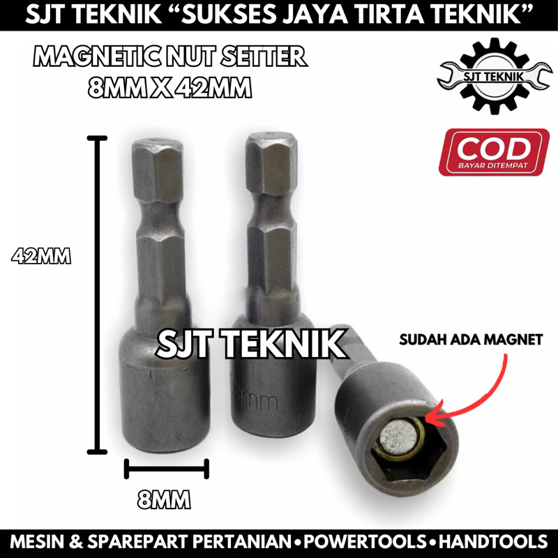 Jual mata bor roofing magnetic nut setter mata sok magnet panjang ...