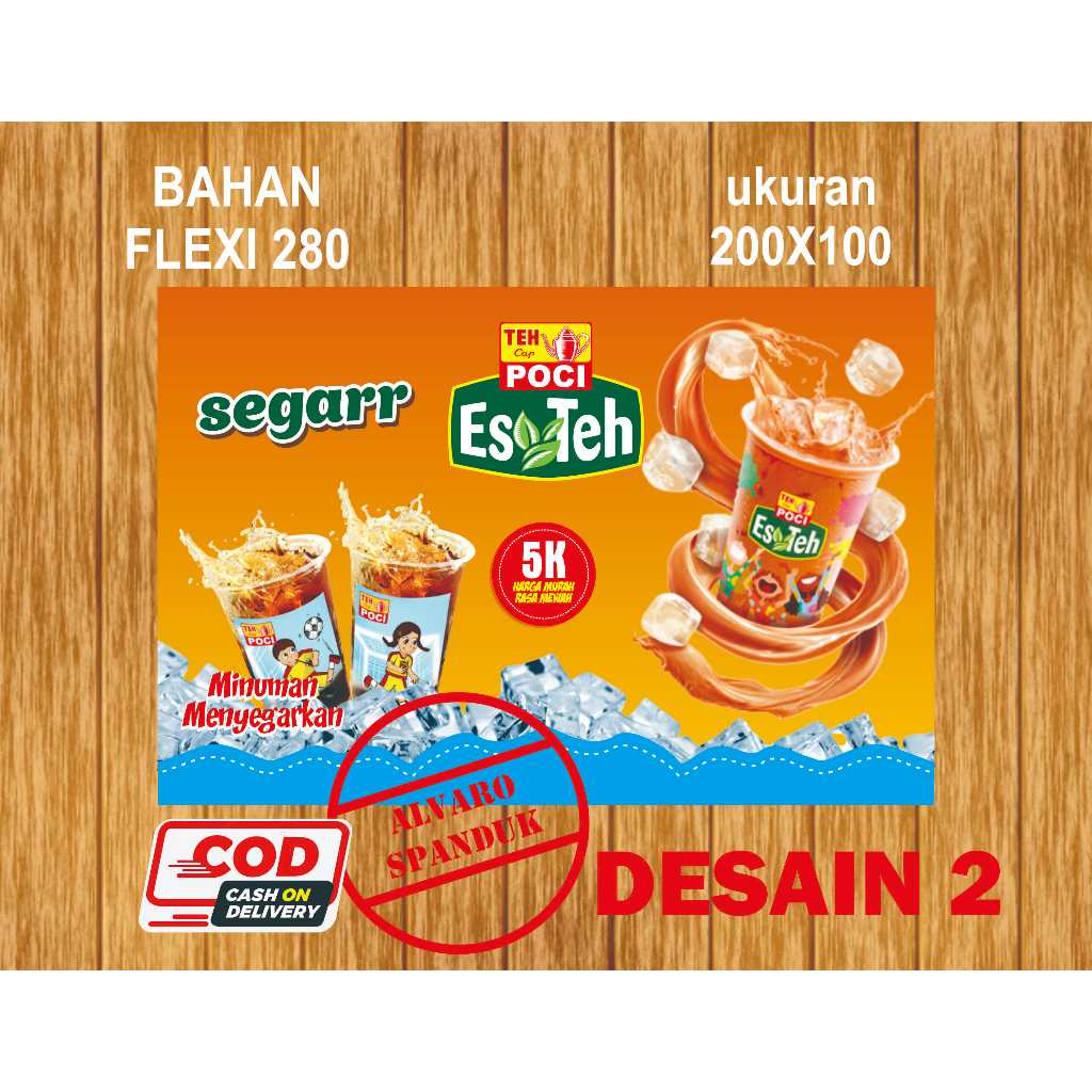 Jual cetak banner es teh poci / banner stand teh poci / banner ukuran ...