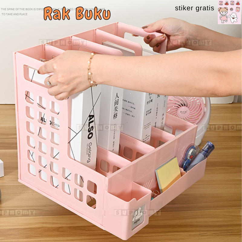 Jual Desktop organizer Rak Buku Rak Penyimpanan file organizer Box File ...