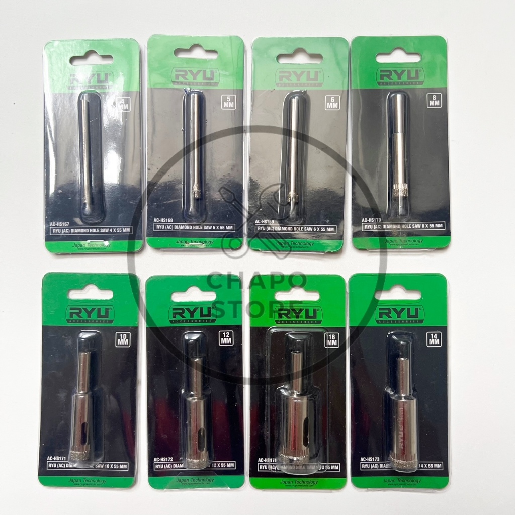Jual RYU mata bor kaca keramik batu granit marmer diamond hole saw ryu ...
