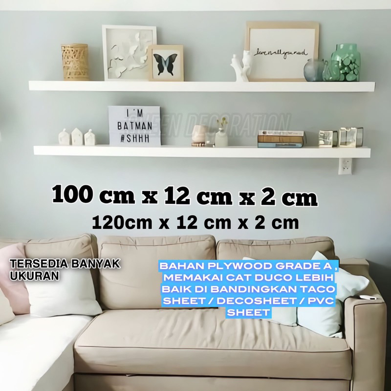 Jual Rak Ambalan Dinding Minimalis Hiasan Papan Hambalan Kayu Laci Melayang Dinding Ukuran 60cm ...