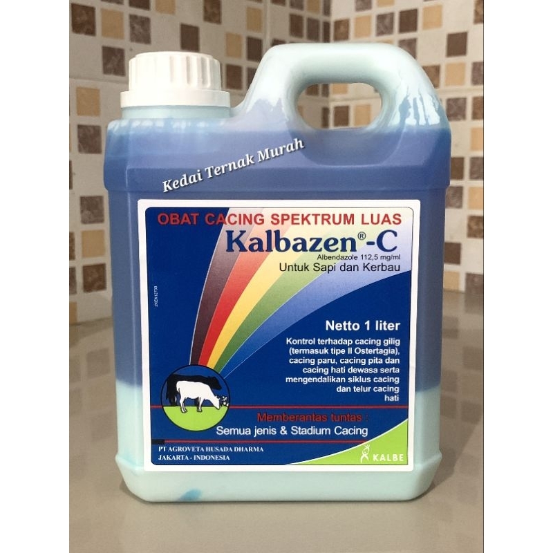 Jual Kalbazen C 1 Liter Obat Cacing Ampuh Membasmi Semua Jenis Cacing Sapi Kerbau Kuda Kalbe ...