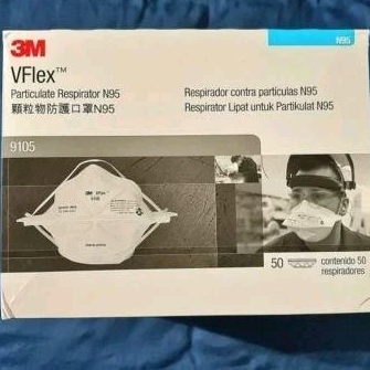 Jual 3M Masker 9105 VFlex N95 1 box isi 50 pcs 1box 50pcs mask original ...