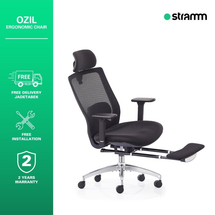 Jual Kursi Kantor Ergonomis Stramm OZIL with Footrest | Shopee Indonesia