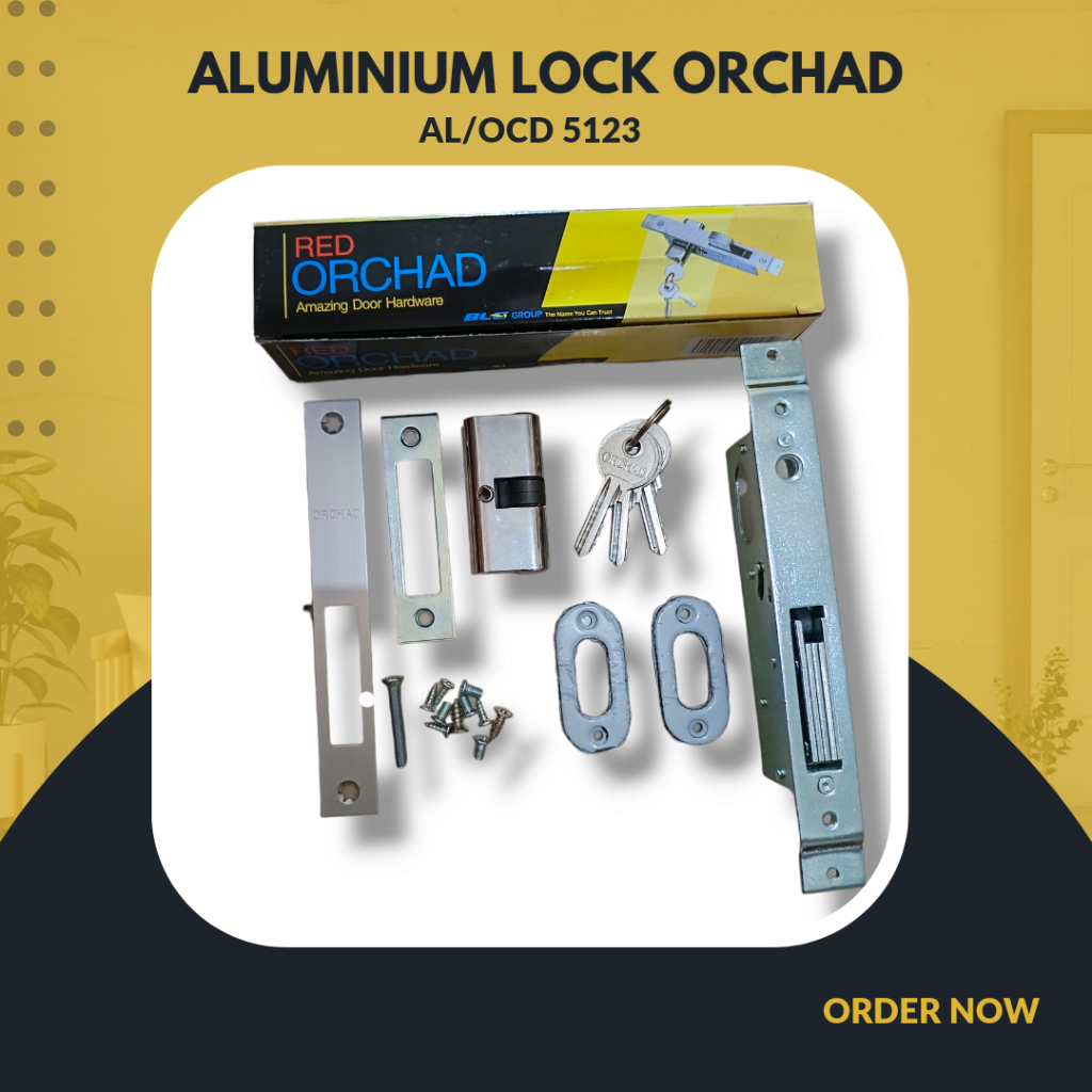 Jual Kunci Pintu Aluminium Swing Red Orchad Aluminium Door Lock AL OCD ...