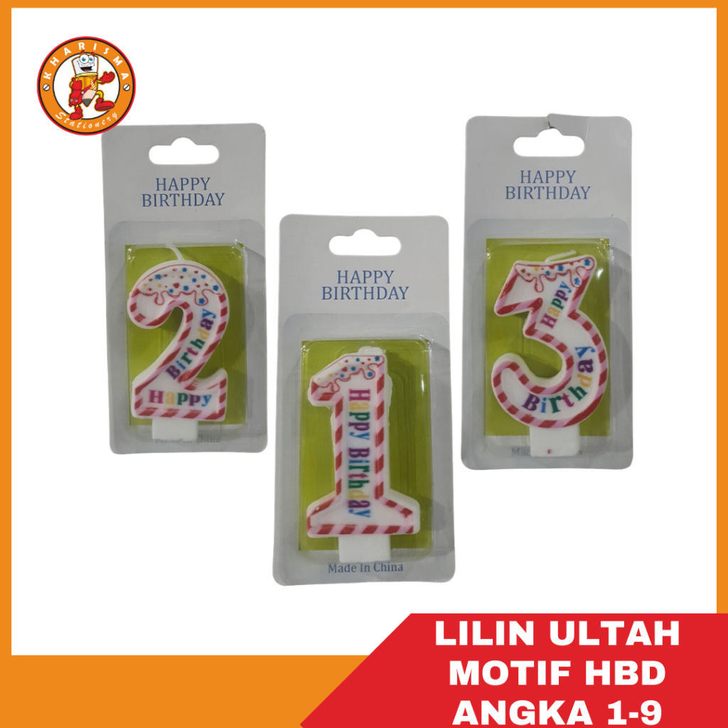 Jual LILIN ULANG TAHUN ANGKA MOTIF HAPPY BIRTHDAY MURAH | Shopee Indonesia