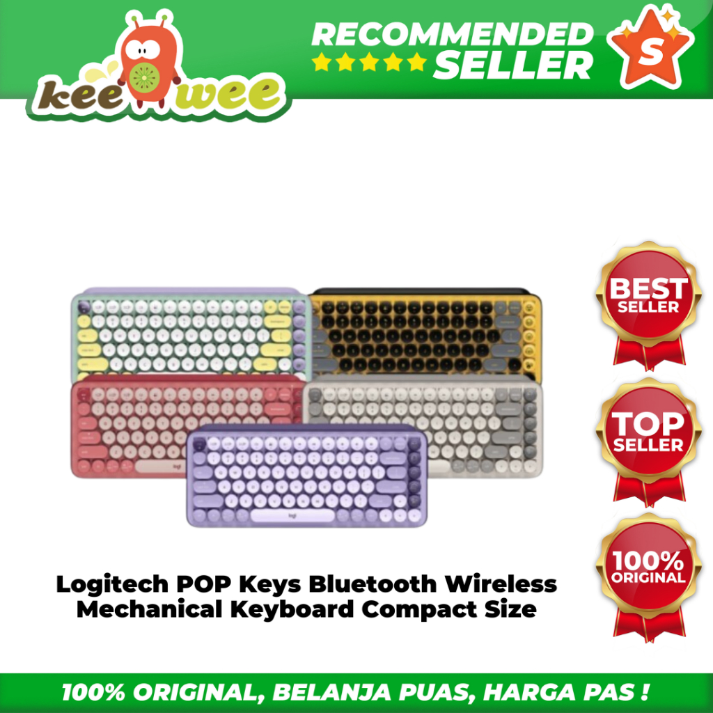 Jual Logitech POP Keys Bluetooth Wireless Mechanical Keyboard Compact ...
