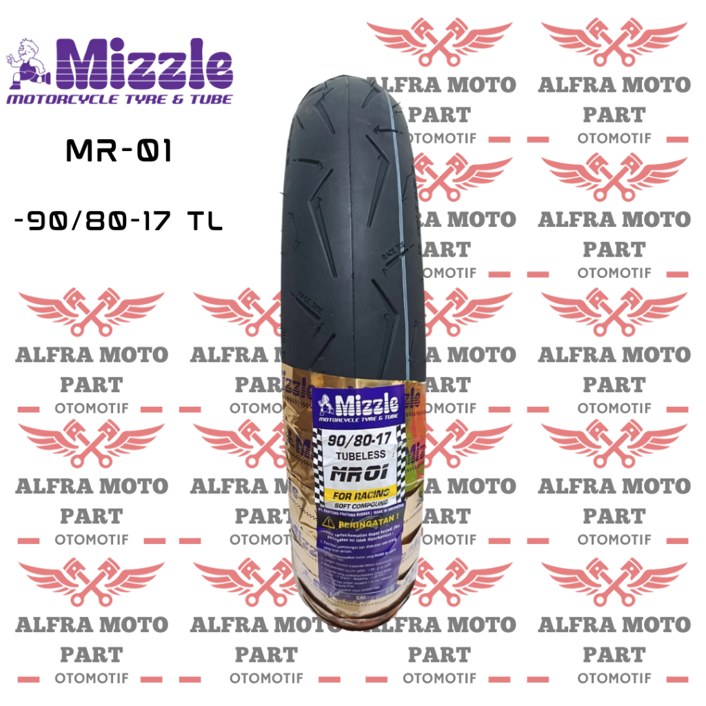 Jual BAN LUAR MIZZLE MR-01/MR-X SOFT COMPOUND TUBELESS R14 & R17 90/80 ...