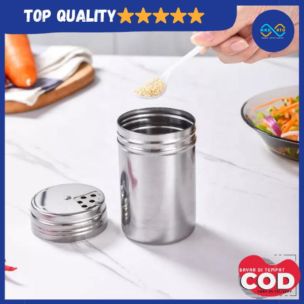 Jual Tempat Bumbu Dapur Bahan Stainless Putar Tempat Merica Lada Garam ...