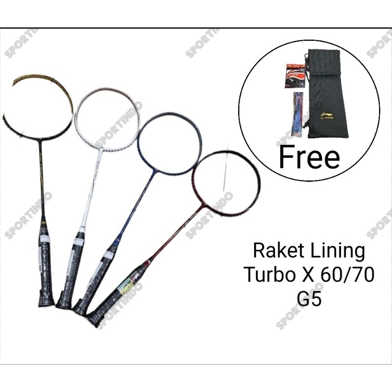 Jual Raket Badminton Lining / Raket Li-ning Turbo X50 X60 X70 G5 ...