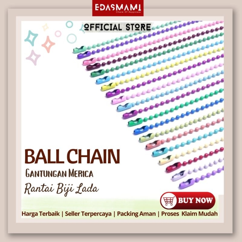 Jual EDASMAMI Ball Chain Rantai Biji Lada Gantungan Kunci Aesthetic ...