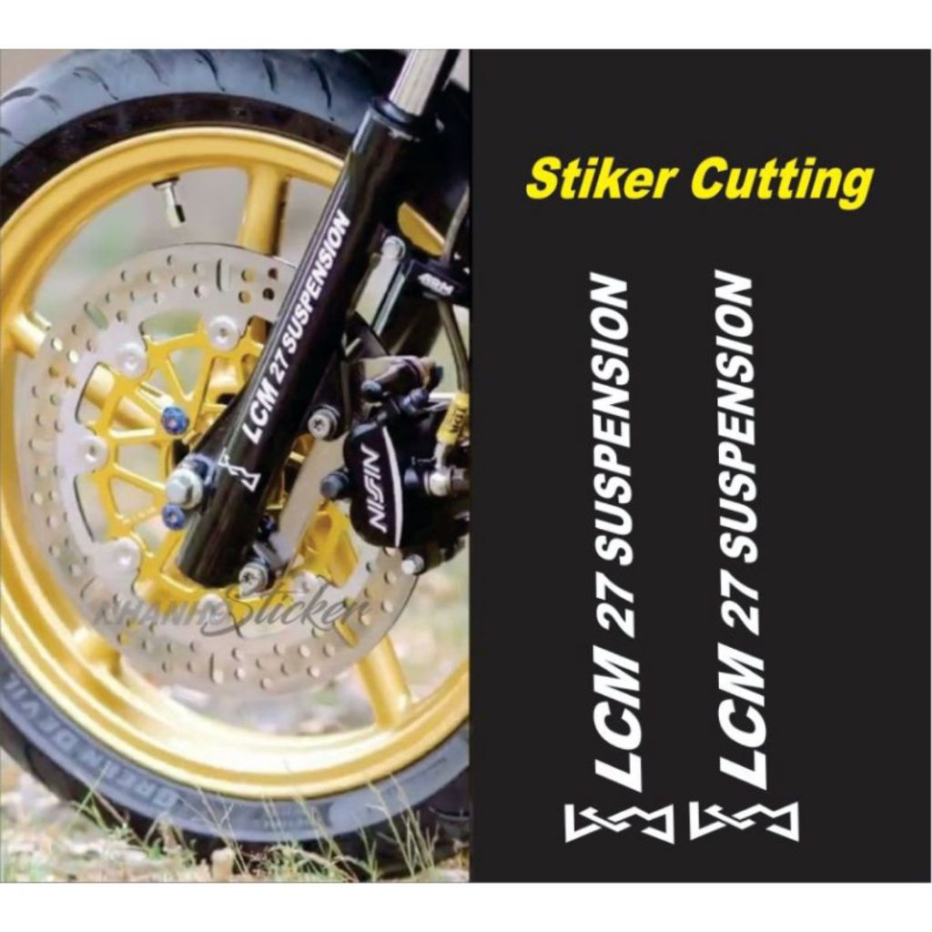 Jual STICKER Stiker SHOCK DEPAN LCM 27 SUSPENSION CUTTING | Shopee ...