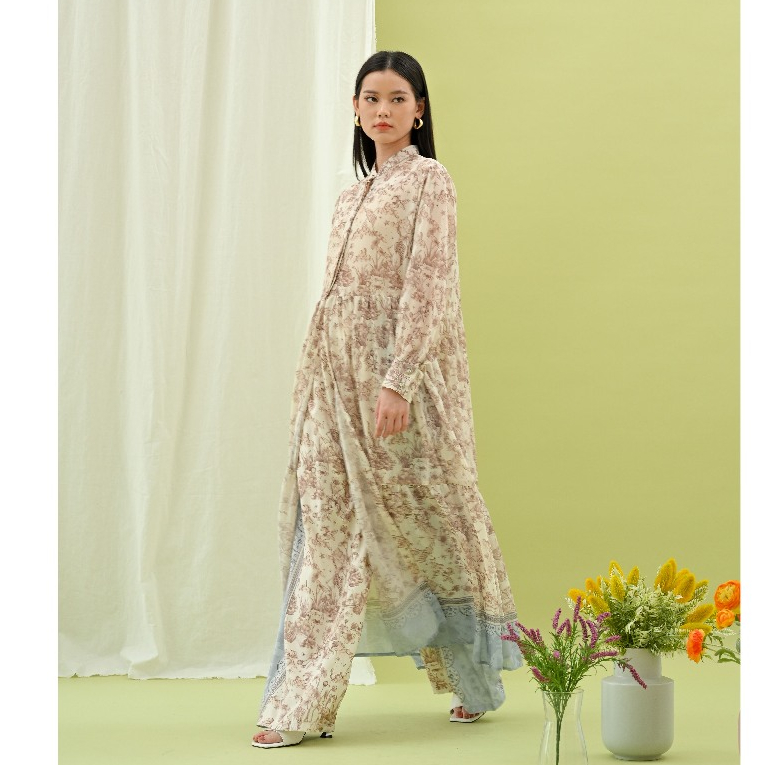 Jual LUI - PADMA BROWN Tunic RAYA Collection Lebaran Long Outter Dress ...