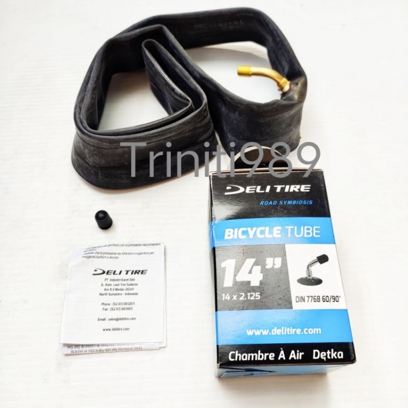 Jual Ban dalam sepeda listrik 14 x 2.125 bengkok Deli Tire | Shopee Indonesia