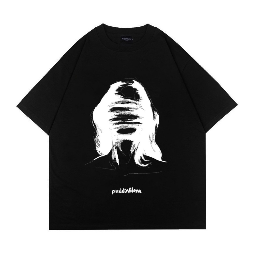 Jual Puddinglane Kaos Unisex Pria Wanita Lengan Pendek T-Shirt Oversize ...