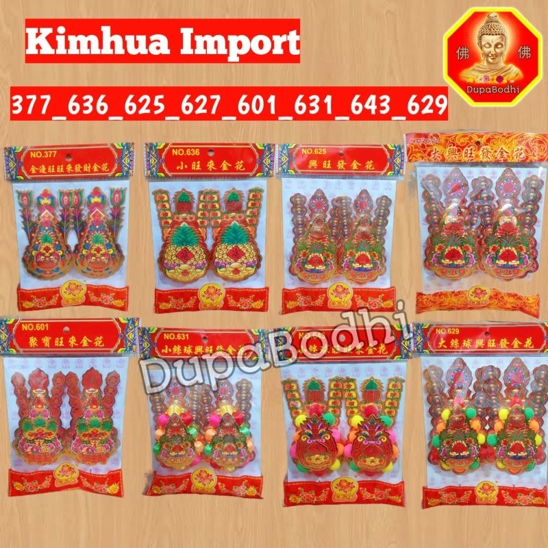 Jual kimhua import / kimfa / kim hua sembahyang / hiasan altar puja ...