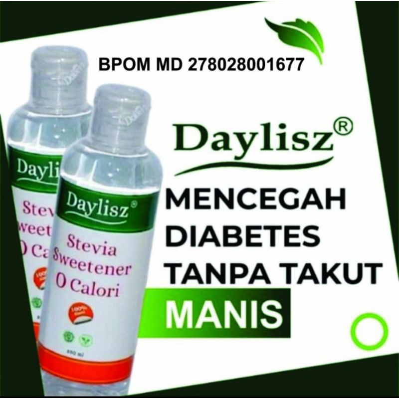 Jual Daylisz Stevia Sweetener Gula Stefia O Kalori 250 ml | Shopee ...