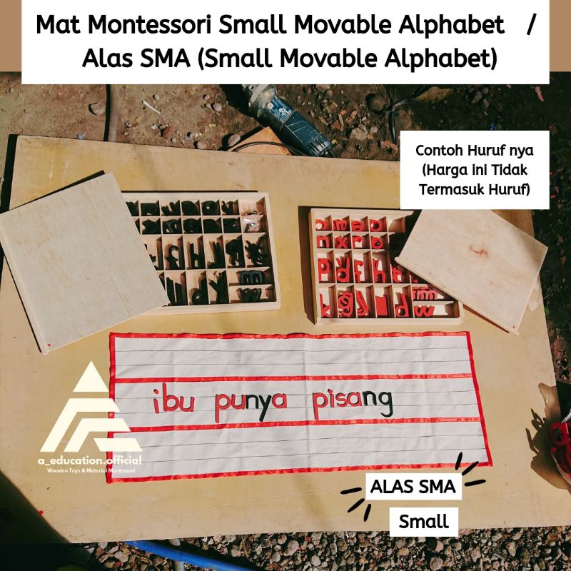 Jual Alas Mat Montessori Small Movable Alphabet / Spelling Mat For SMA ...
