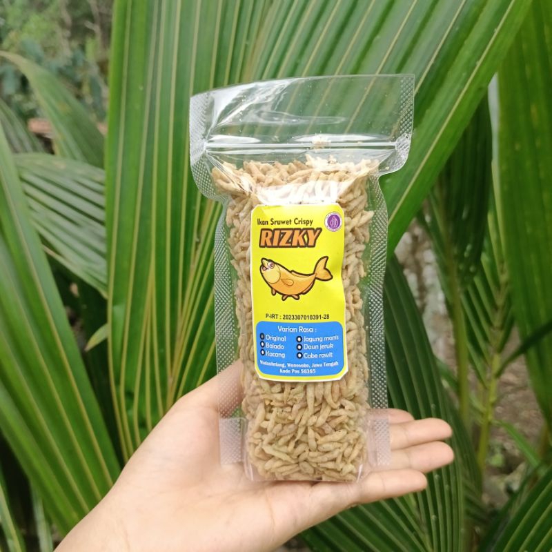 Jual Ikan sruwet crispy rizky 90 gram All VARIAN baby fish crispy ...