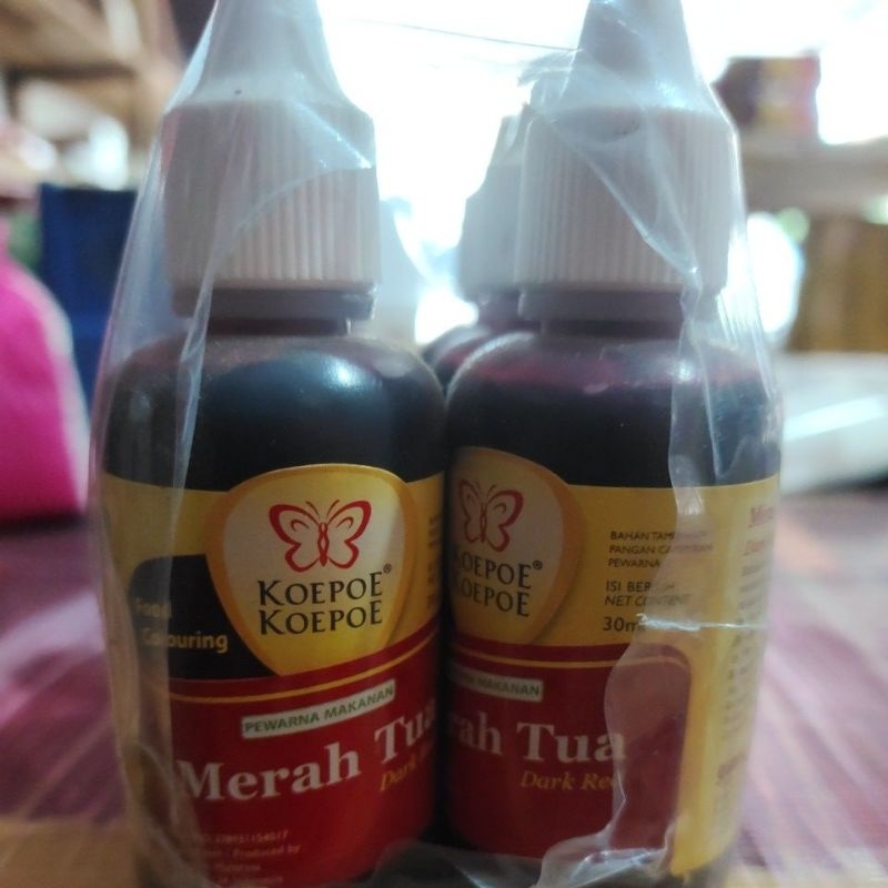 Jual Tinta Merah Tua Cap kupu kupu 30 ml | Shopee Indonesia