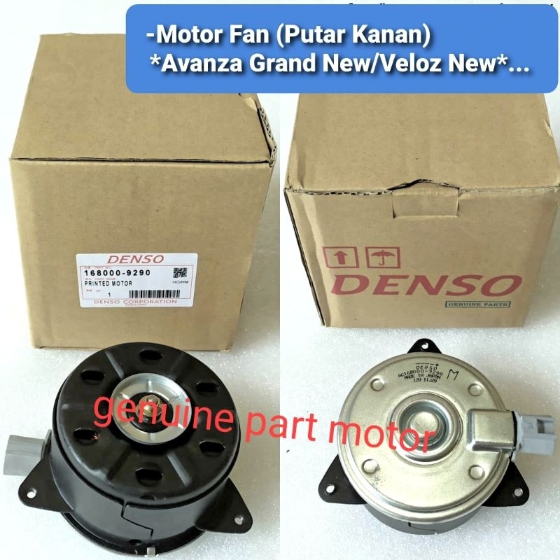 Jual MOTOR FAN PUTAR KANAN AVANZA GRAND NEW/VELOZ NEW ASLI DENSO(168000 ...