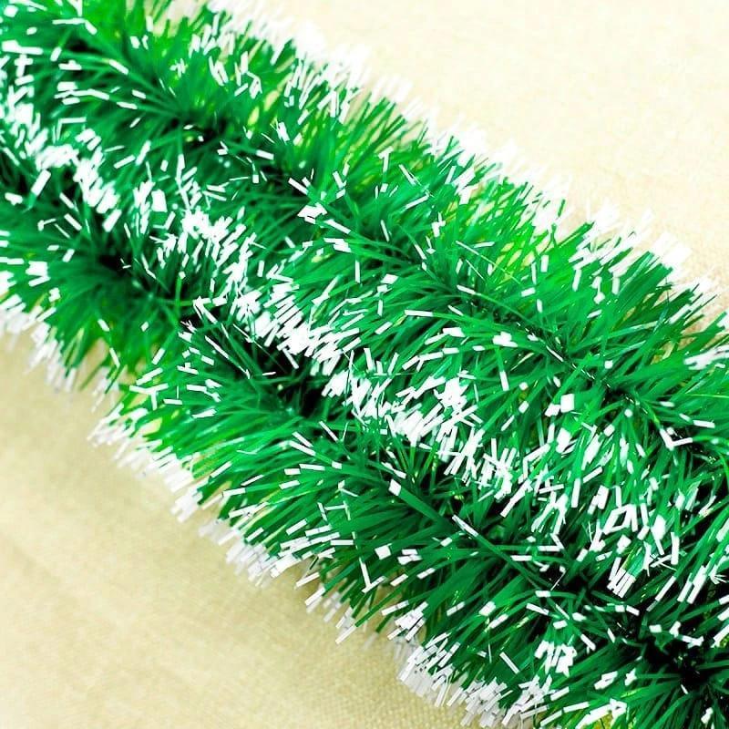 Jual Slinger Natal 2 Meter Hijau Salju Hijau Daun Rumbai Dekorasi Pohon ...