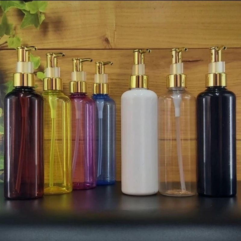 Jual BOTOL PUMP 250ML BR TUTUP PUMP CLIP OIL GOLD/BOTOL SABUN 250ML VARIAN WARNA | Shopee Indonesia