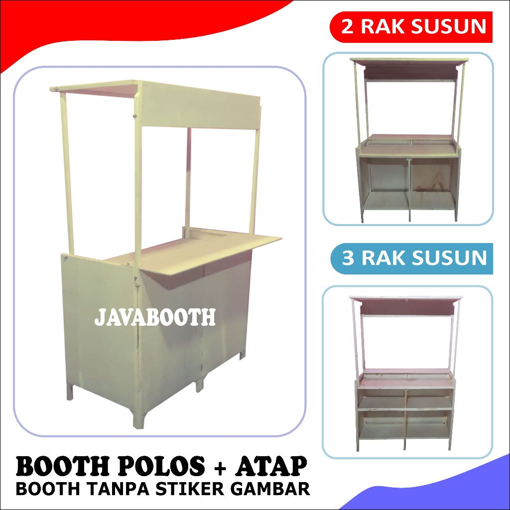 Jual Booth Portable Kayu Jumbo Pakai Atap Bonus Rak Depan | Shopee ...