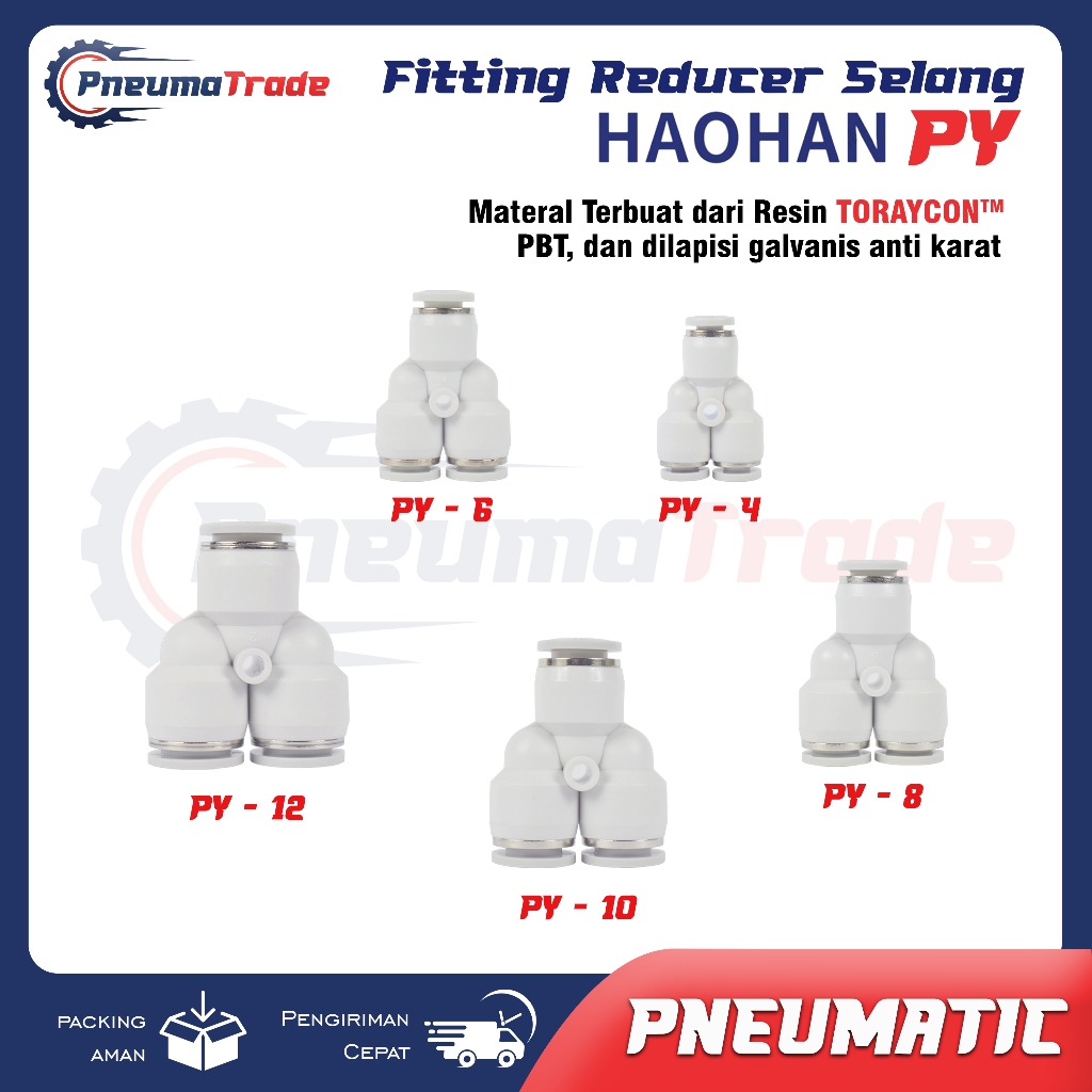 Jual FITTING Y FITTING PNEUMATIC PY | Shopee Indonesia