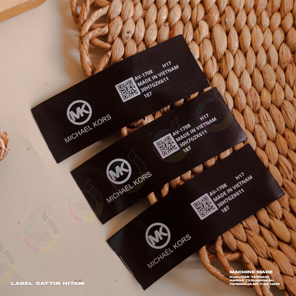 Jual label satin hitam label satin printing label satin premium label ...