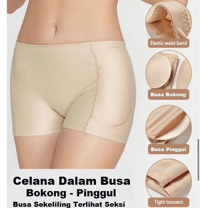 Jual "MULTIFUNGSI" Celana Dalam Busa BOKONG & PINGGUL Segiempat / CD Short Pants Busa Pantat ...