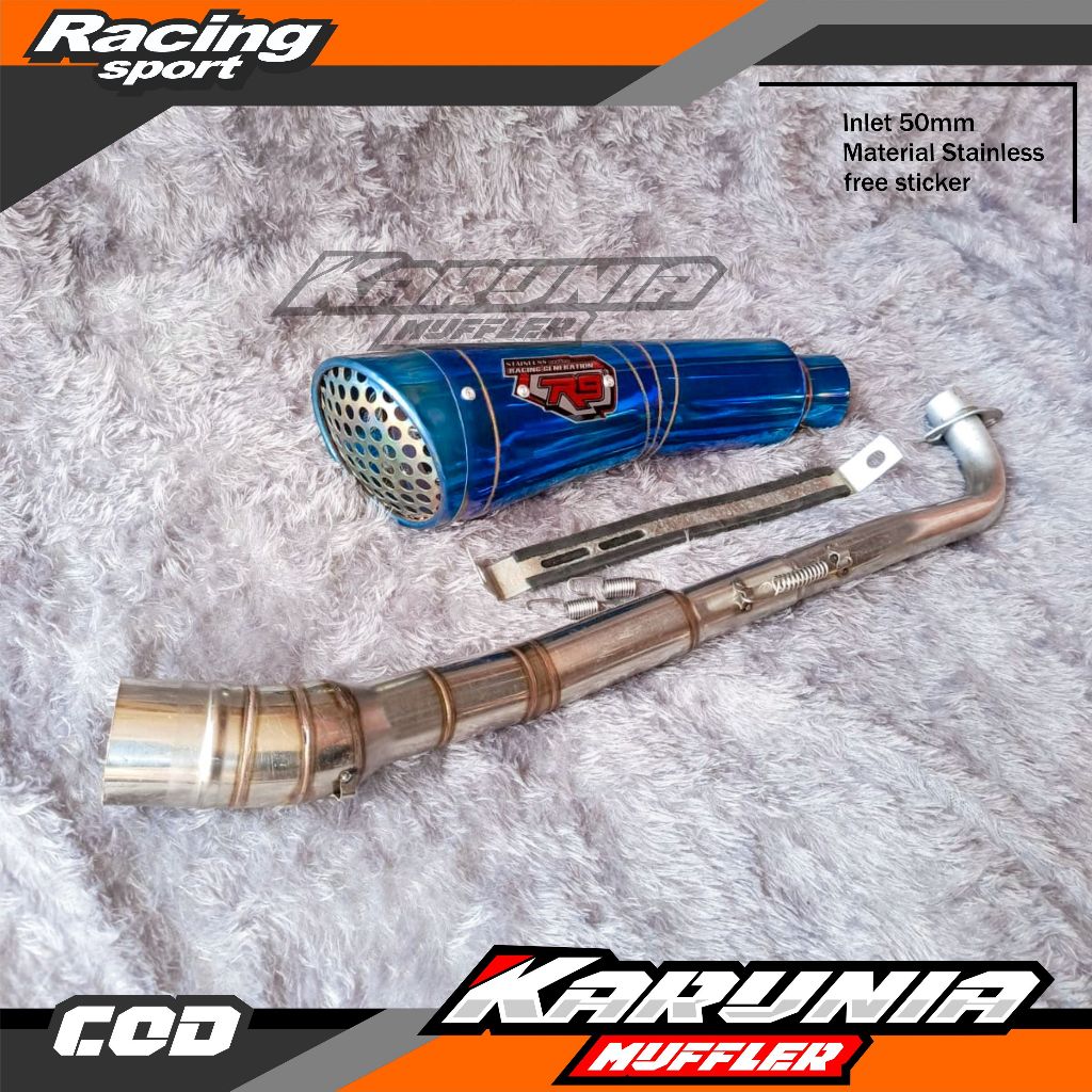 Jual KNALPOT RACING R9 BLUE JUPITER SUPRA VEGA REVO R BLADE KARISMA ...