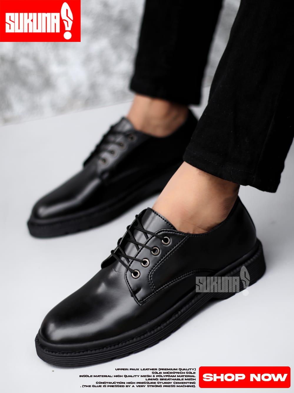 Jual Sepatu Formal Pantofel Docmart Hitam Pria - RYU | Shopee Indonesia