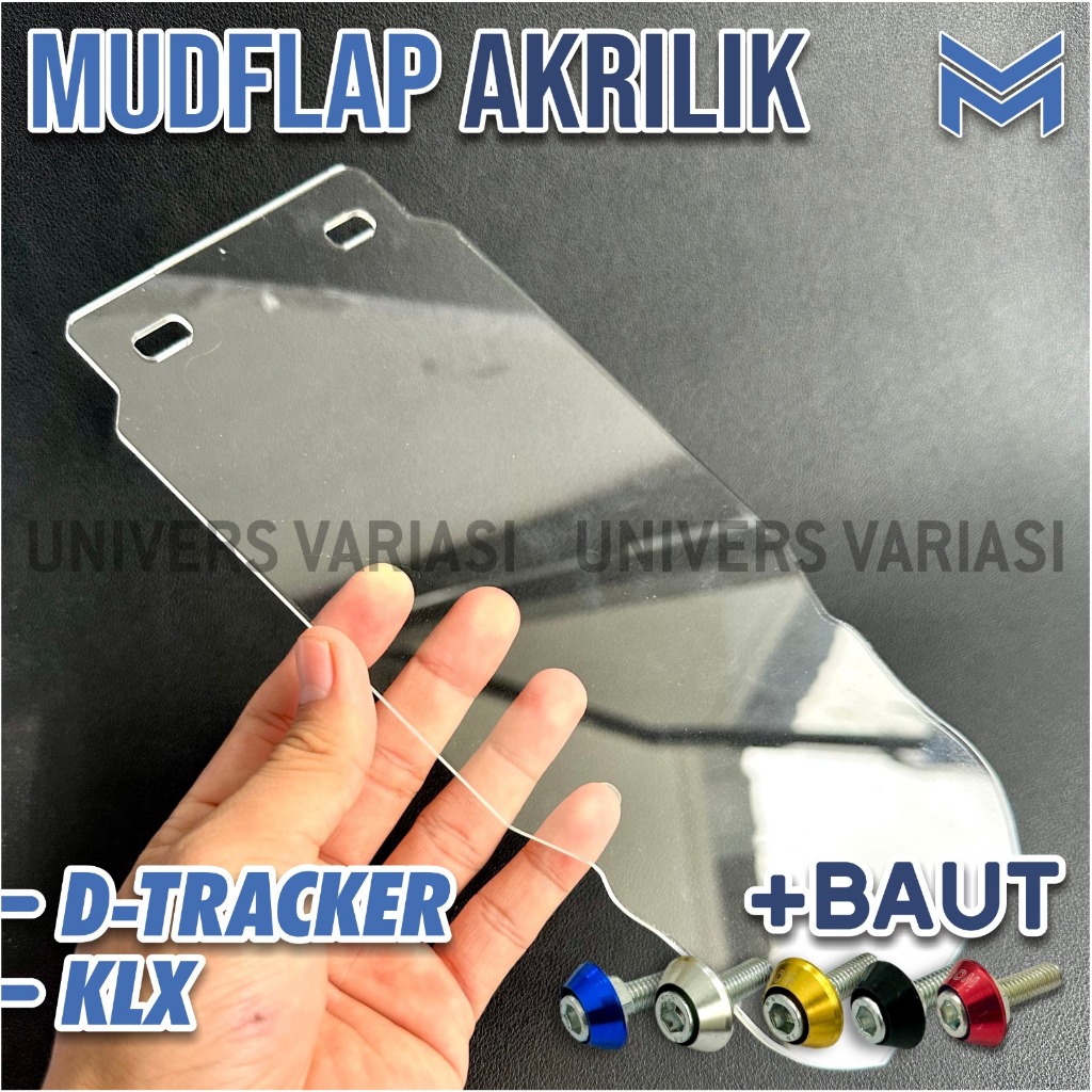 Jual MUDFLAP KACA ACKRILIK PENAHAN LUMPUR ACRILIC KLX DAN D-TRACKER 150 ...