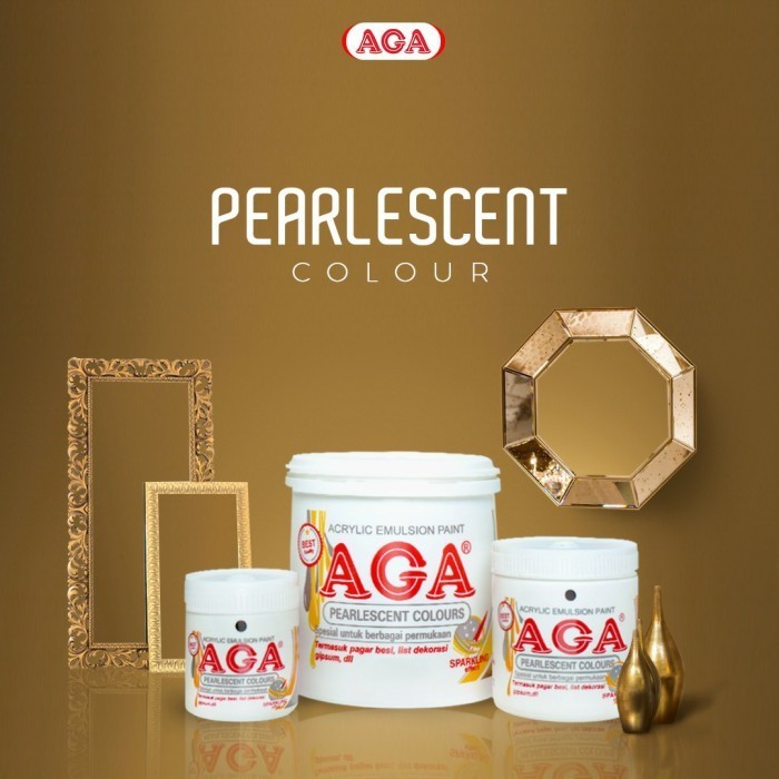 Jual Cat AGA emas/gold PEARLESCENT 30cc | Shopee Indonesia