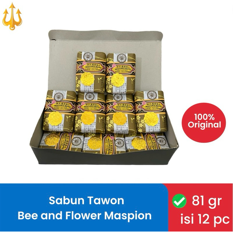 Jual Sabun tawon Bee And Flower Brand Maspion 81 gram isi 12 | Shopee ...