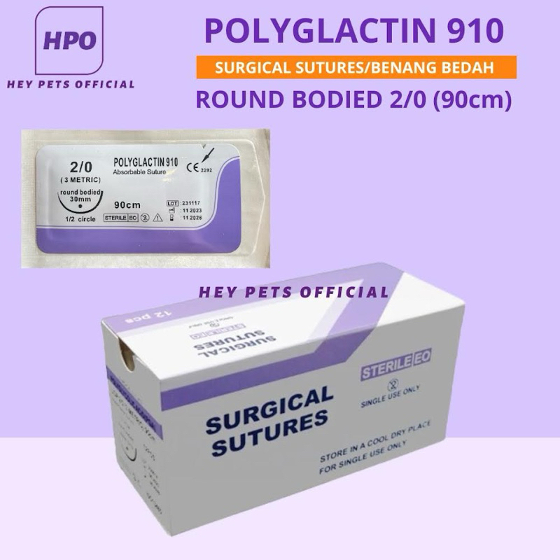 Jual Surgical suture PGA 910 / benang jahit operasi PGA Polyglactin ...
