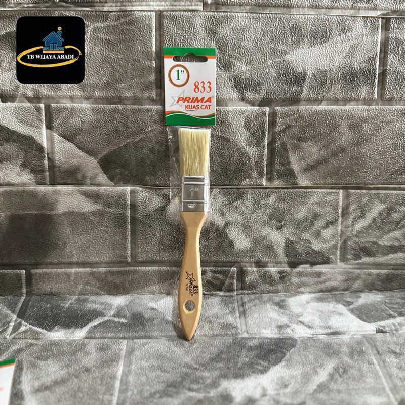 Jual KUAS CAT PRIMA 833 BULU PUTIH HARGA GROSIRAN (1 KOTAK ISI @12 PCS ...