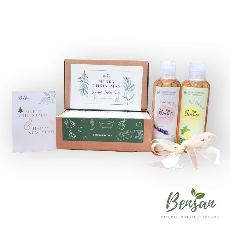 Jual Bensan Natural Christmas Hampers Scented Castile Soap 250 ml ...