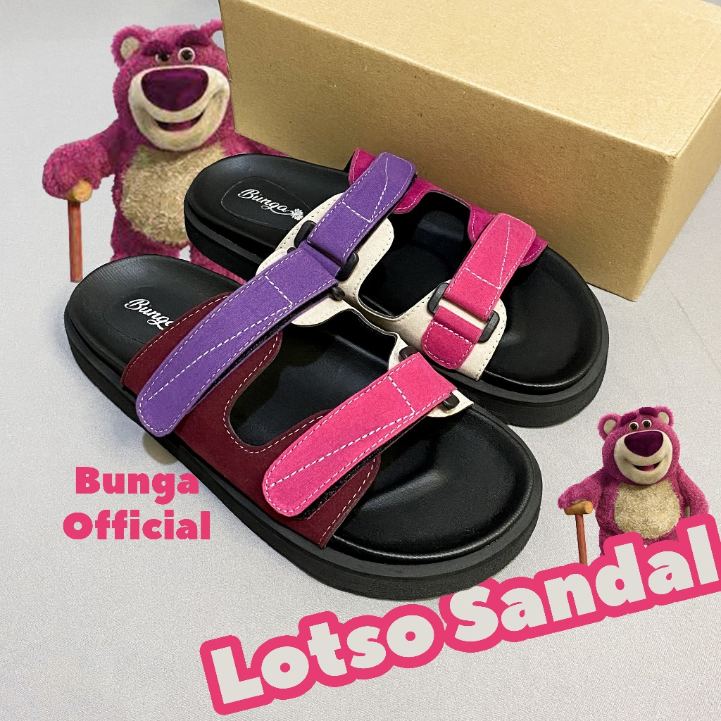 Jual Bunga Sandal Lotso Series / sandal Birken / sandal flat perempuan ...