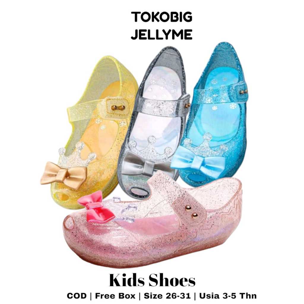 Jual [Tokobig] Import Shoes Jellyme Flat Shoes Jelly Mahkota Sepatu ...