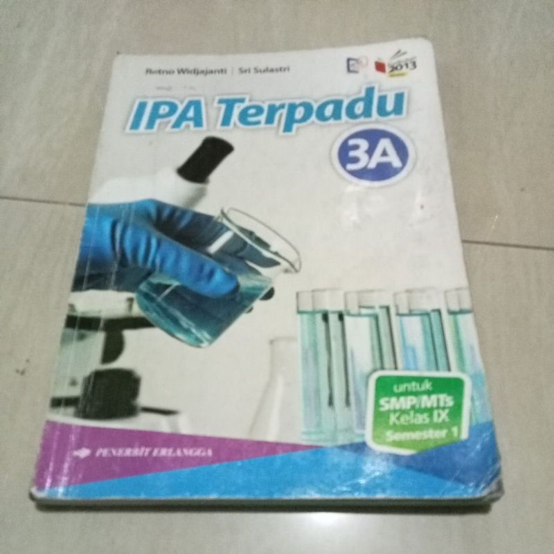 Jual BUKU ORI IPA TERPADU KELAS 3A SMP PENERBIT ERLANGGA EDISI REVISI ...