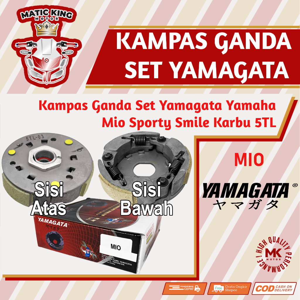 Jual Kampas Ganda Kopling SET Yamaha Mio Sporty Smile Fino Soul ...