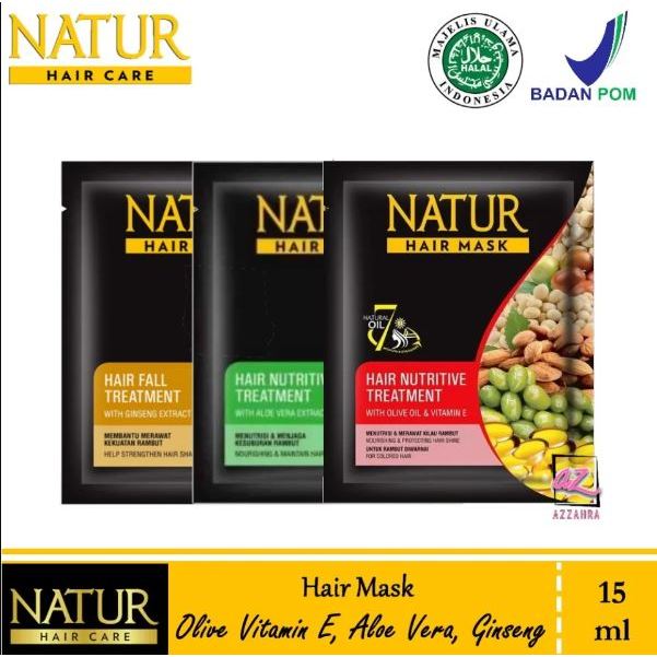 Jual Natur Hair Mask Perawatan Rambut 15gr | Shopee Indonesia